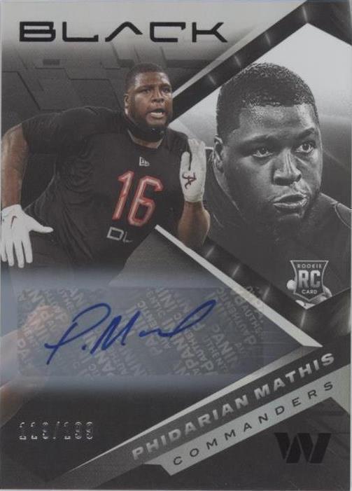 2022 Panini Black - Rookies Phidarian Mathis #163 Autographs /199 (AU ...