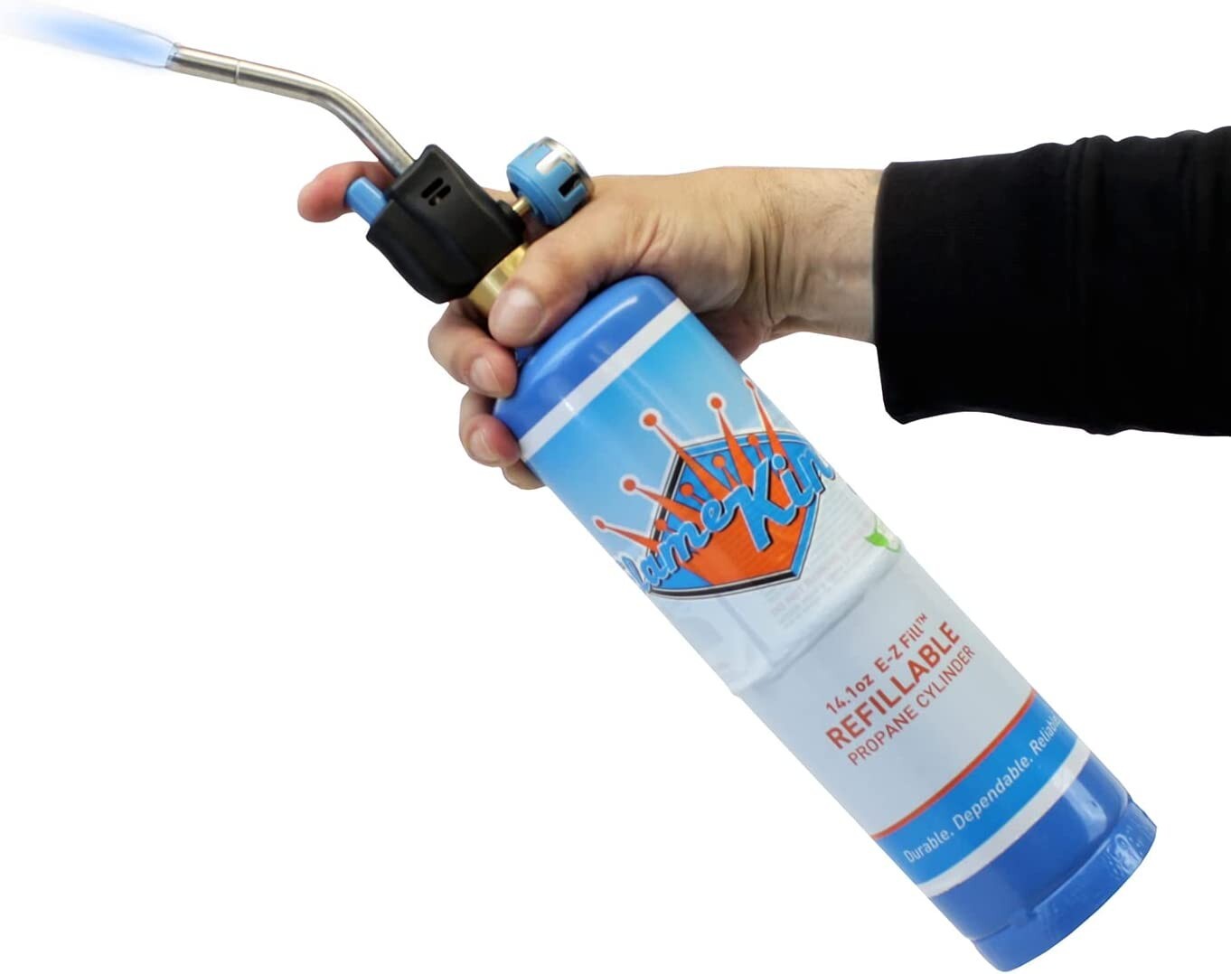 1 lb Empty Propane Welding Cylinder Tank Kit and CGA600 Connection 14.1 ...