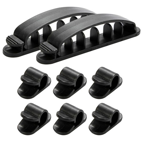 10pcs Cable Cord Wire Line Organizer Plastic Clips Ties Fixer Fastener ...