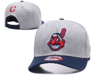 MLB-Cleveland Indians Baseball Cap adjustable Gray/navy New Era 9forty ...