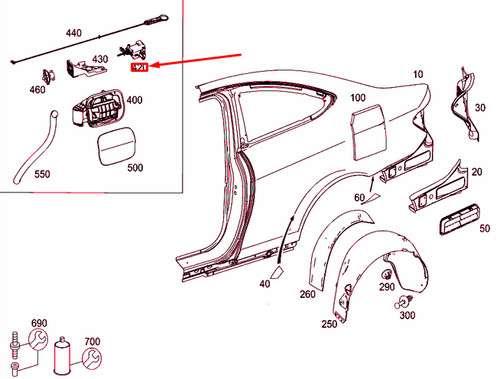 MB C C204 FUEL FILLER FLAP CENTRAL LOCKING ACTUATOR A2048205397 | eBay