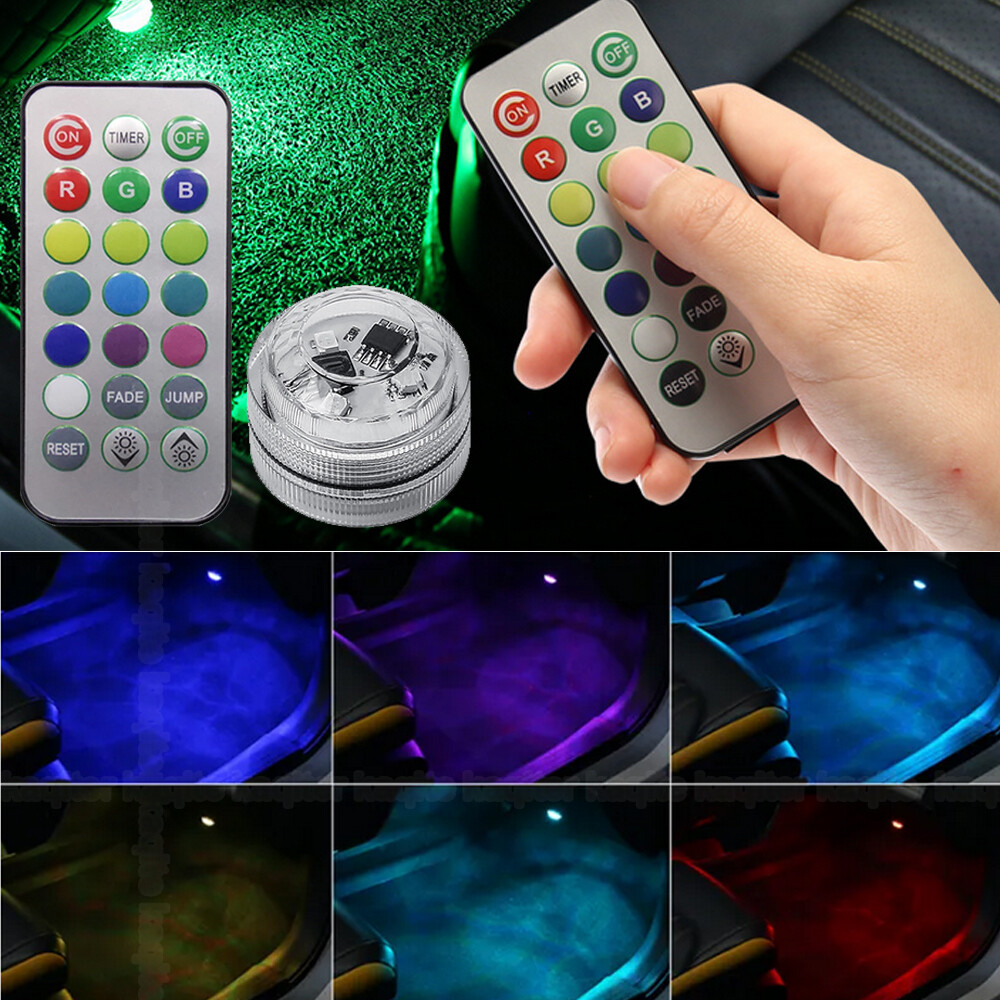 Rgb Color Submersible Led Lights With Remote Control Chip