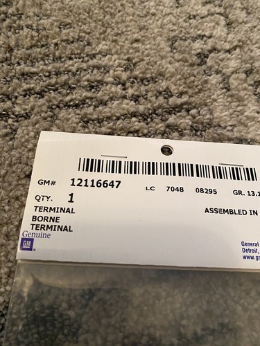 Genuine GM Terminal Kit Decklid Inline (F) 12116647 | eBay