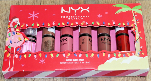 NYX Professional Makeup Butter Lip Gloss Vault Cosmetic Holiday Gift ...