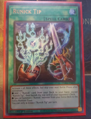 Yu-Gi-Oh! TCG Runick Tip Tactical Masters TAMA-EN029 1st Edition Ultra ...