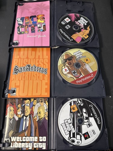 Grand Theft Auto PS2 Bundle All CIB Maps Manual Complete Original ...