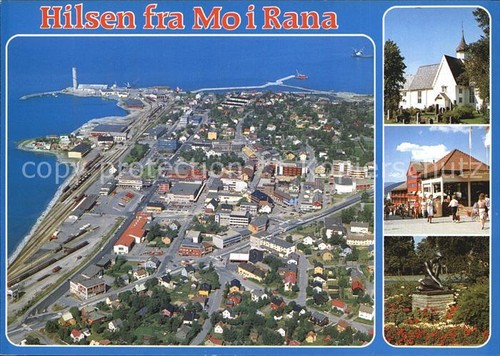 Mo i Rana Kirche Denkmal Fliegeraufnahme | eBay