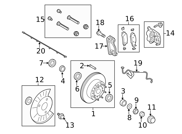 Genuine Ford Disc Brake Caliper Bolt Kit DC3Z-2C150-A | eBay
