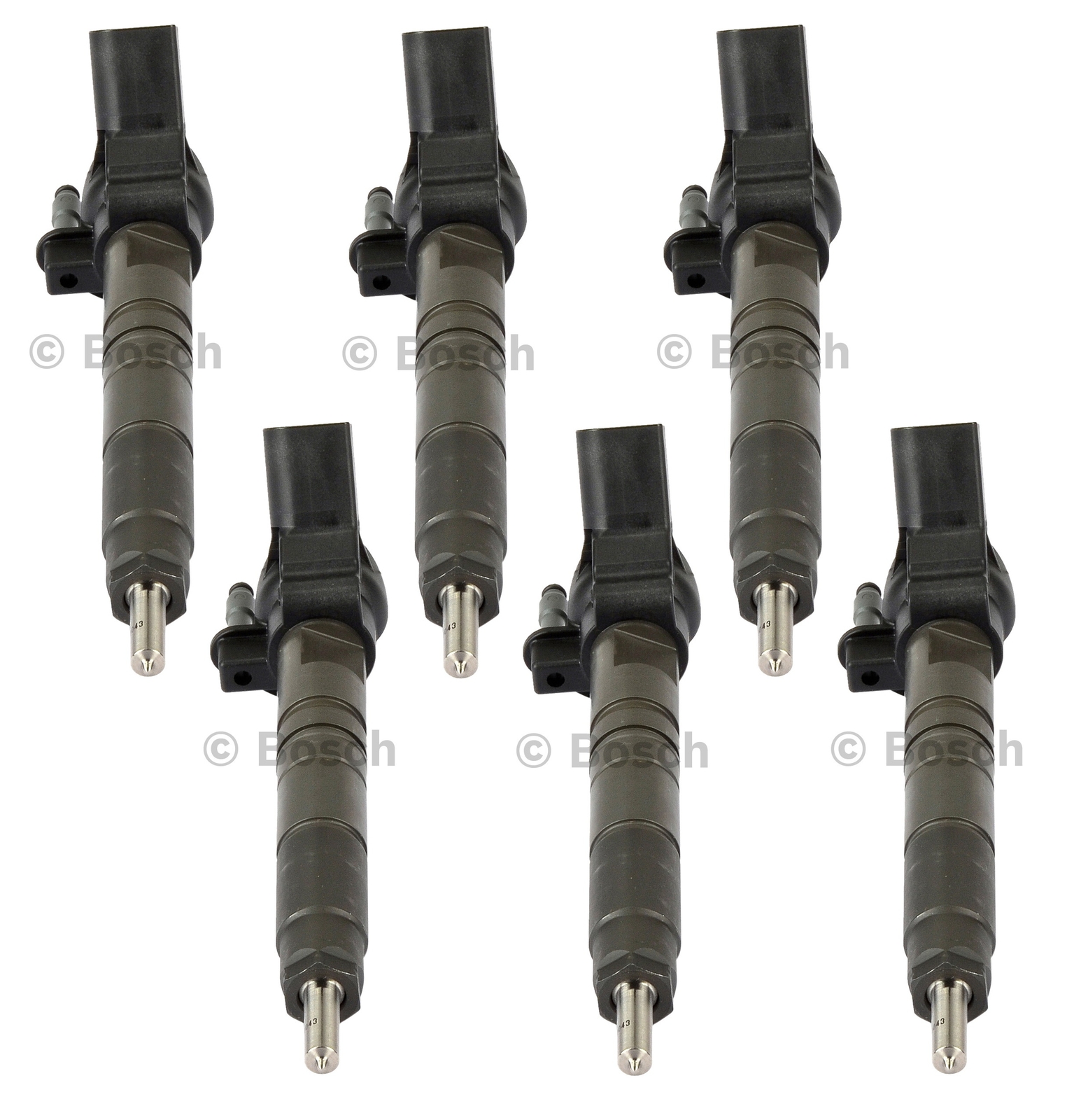 Set of 6 Bosch Fuel Injectors Remanufactured for Mercedes W166 W221 ...