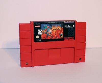 Doom (SNES) red cartridge 1993 Nintendo | eBay