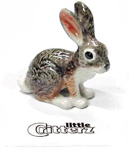 LITTLE CRITTERZ Forest Animal Miniature Figurine Rabbit Jackrabbit ...