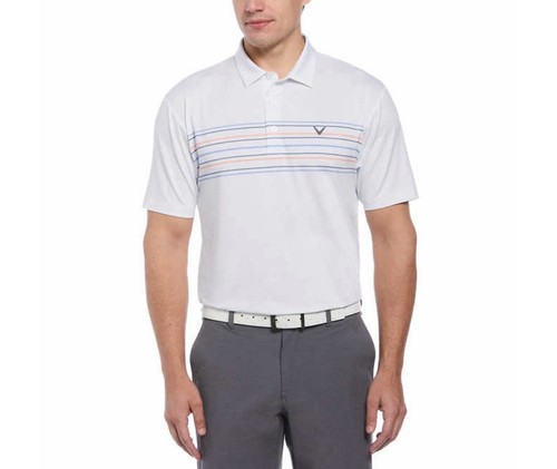 Callaway Opti-Dri Men’s Golf Stretch Polo, White, Large | eBay
