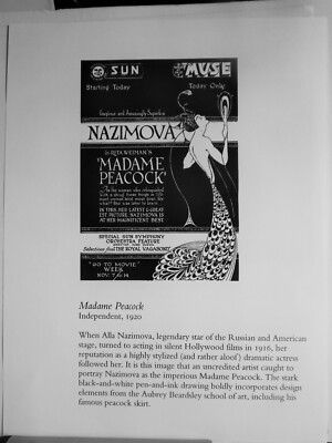 ALLA NAZIMOVA "MADAME PEACOCK" (1920) MOVIE POSTER ART1996 reprint | eBay