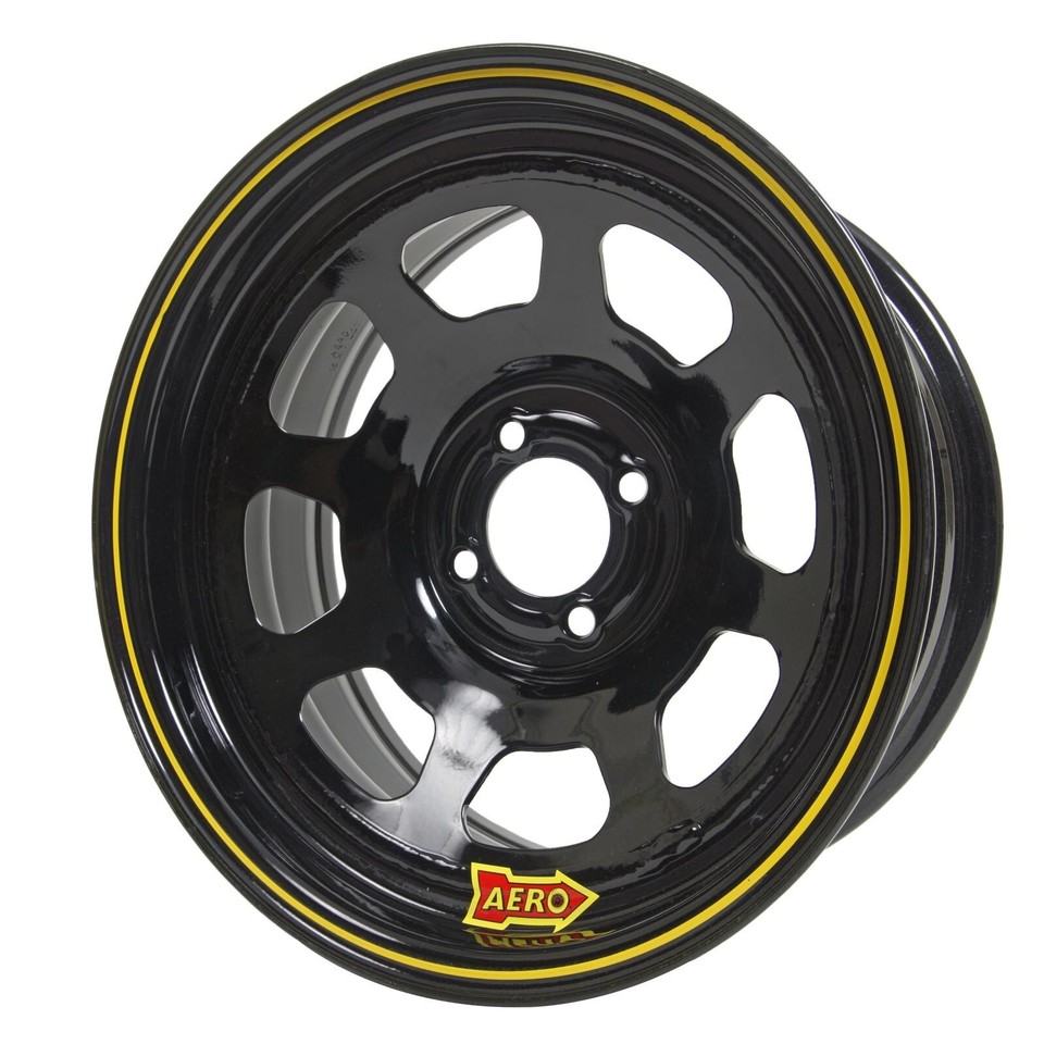 Aero Race Wheels 55-174035 15x7 55 Series Black Roll-Formed Race Wheel ...