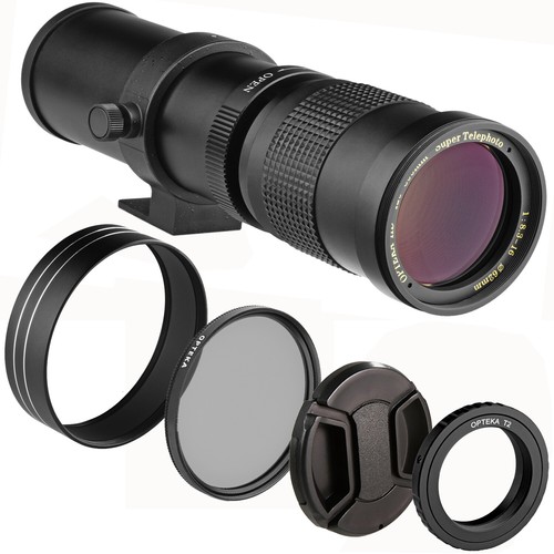 Opteka 420-800mm f/8.3 Telephoto Zoom Lens for Sony Alpha a37 a58 a77 ...