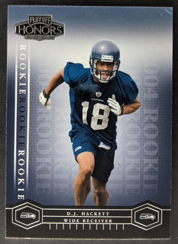 DJ Hackett 2004 Playoff Honors #126 Football NFL Card RC Rookie /750 ...