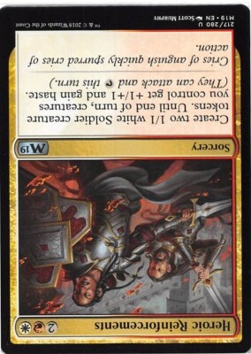 Heroic Reinforcements *Uncommon* Magic MtG x1 Core 2019 M19 | eBay