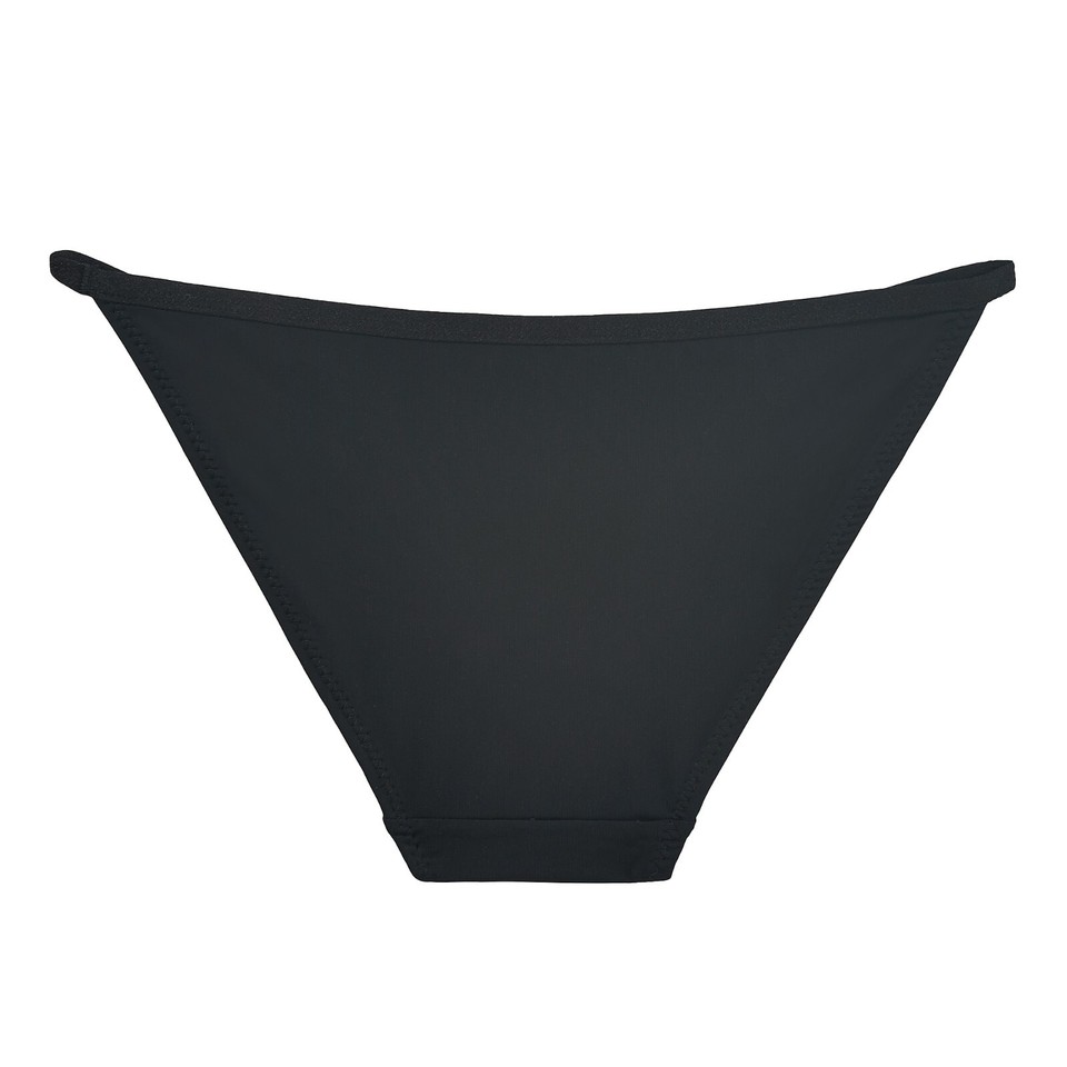 Women Nylon String Bikini Sexy Silky Panties Low Rise Cotton Liner Pack ...