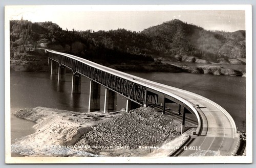Pit River Bridge Shasta Dam Redding California RPPC Eastman Studio C428 ...