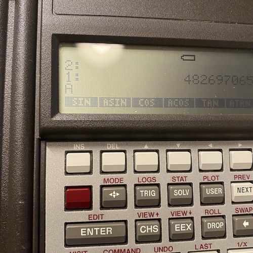 Hewlett Packard HP-28C Scientific Calculator tested w Manual WORKS VTG ...