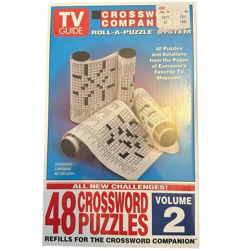 Vtg TV Guide Crossword Companion Roll A Puzzle System 48 Puzzles Volume ...