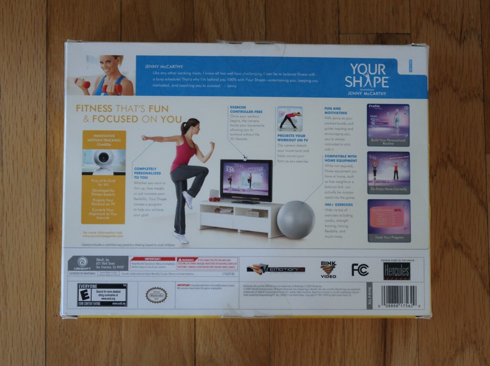 Wii FIT YOUR SHAPE EXERCISE WORK OUT GAME WITH MOTION TRACKING CAMERA ...