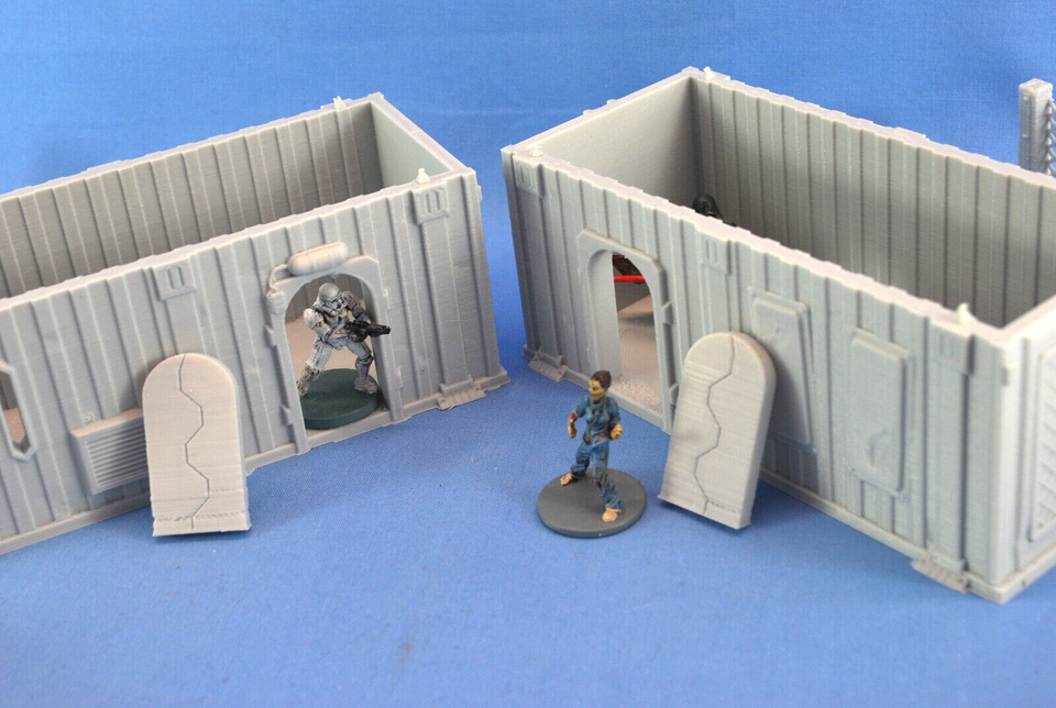 WH40K Legion Shatterpoint Terrain 3D Printed Container House Wall Tower ...
