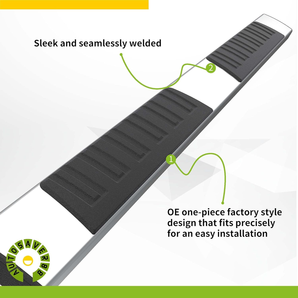 2010-2024 Ram 3500 Silver Side Step Nerf Bars for Ram 3500 Crew Cab ...