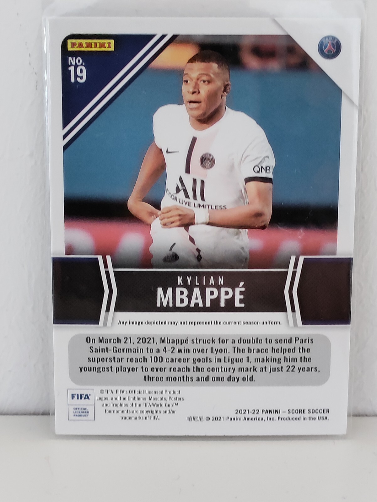 2021-22 Panini Score Kylian Mbappe Next Level Stats 100 Goals #19 | eBay