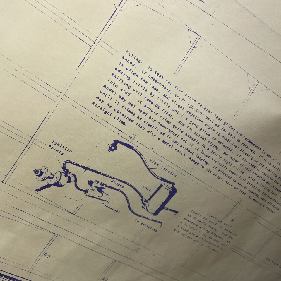 Original PLANS BLUEPRINTS RARE 1941 Playboy Junior - BALSA MODEL ...