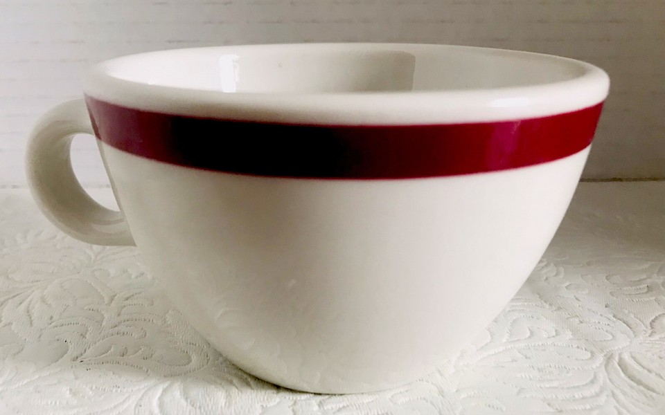 Shenango China Cup Restaurant Ware White Red Bands Vintage | eBay