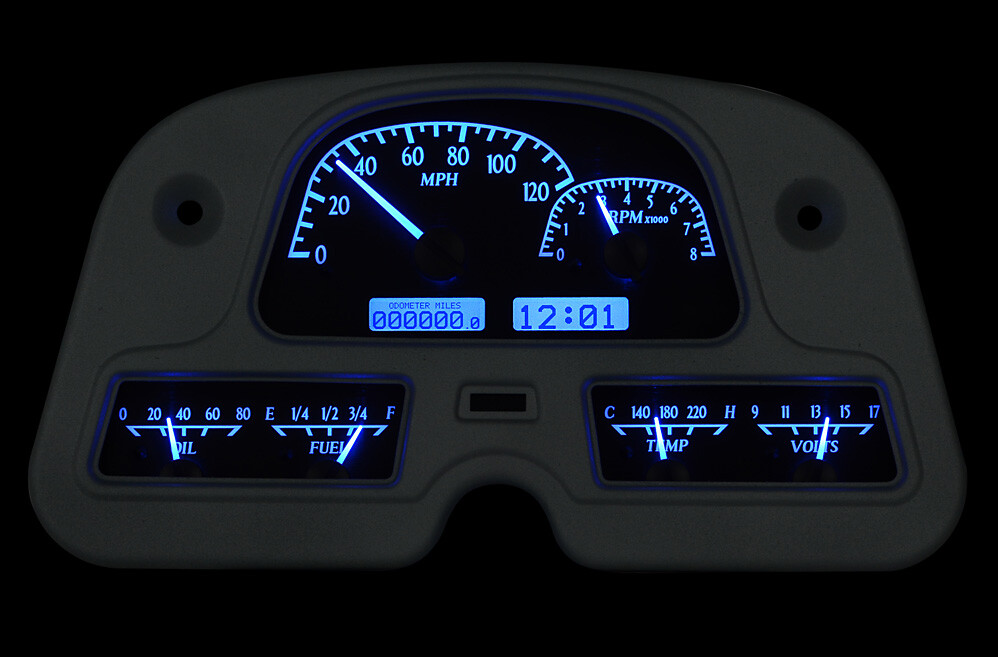 Dakota Digital 1962-1984 Toyota FJ40 Black / Blue LED Gauge Kit VHX-62T ...