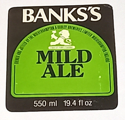 Banks's - Mild Ale - 550ml - 19.4 Fl oz - Vintage Beer Label | eBay UK
