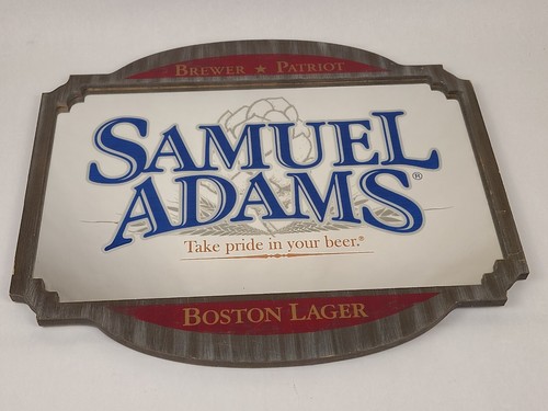 Samuel Adams Boston Lager Mirror Bar Sign Beer Brewer Patriot Pub ...
