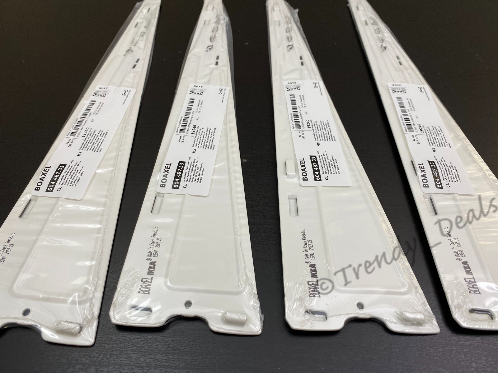 SET of 10 - Ikea BOAXEL Bracket for Shelf, Steel, White 15 ¾" 604.487. ...