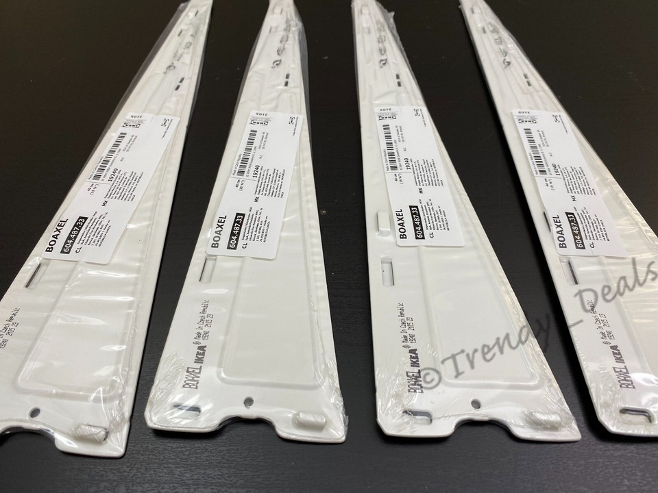 SET of 10 - Ikea BOAXEL Bracket for Shelf, Steel, White 15 ¾" 604.487. ...