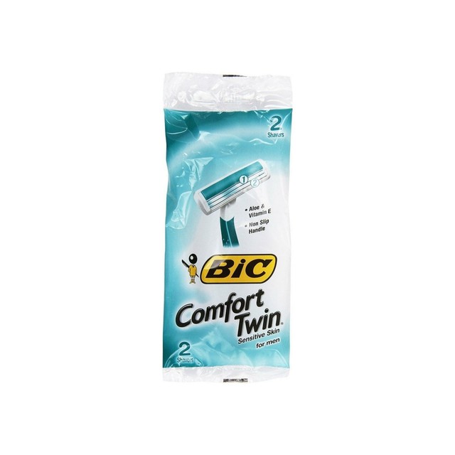 BIC Comfort Twin Sensitive Skin Razors for Men 12x2ct 070330707764a1308 ...