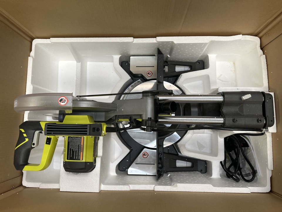 RYOBI TSS121 15 Amp 12" Corded Sliding Compound with LED Cutline ...