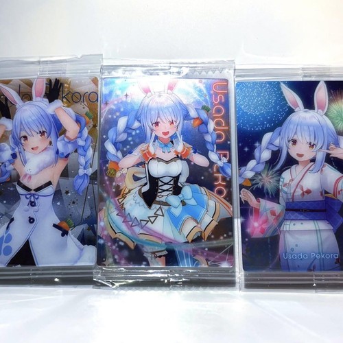 Usada Pekora Wafer 3-Pack Hololive Sticker Card Set | eBay