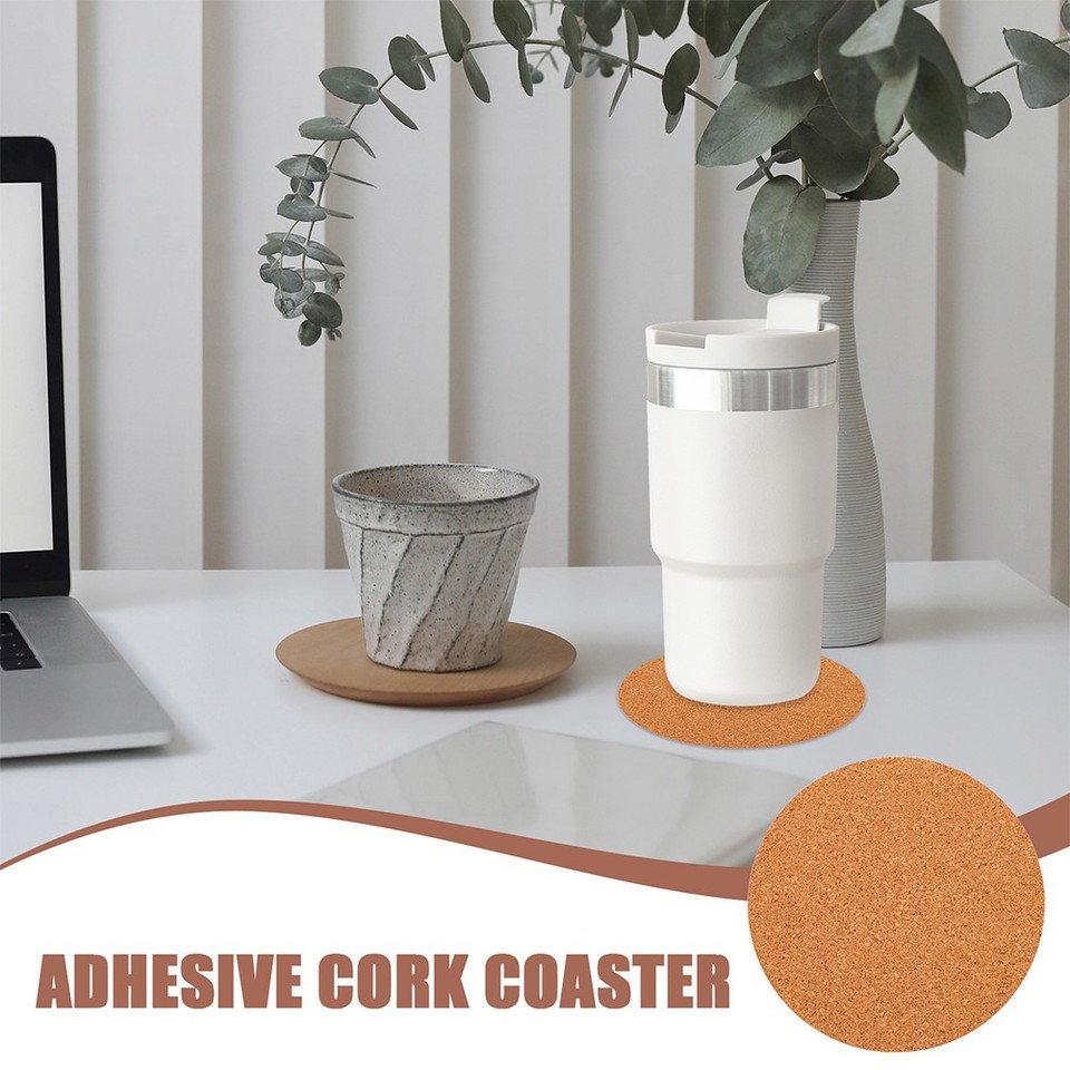 40pcs Cork Coasters Protective Coasters Teacup Mats Home Office ...