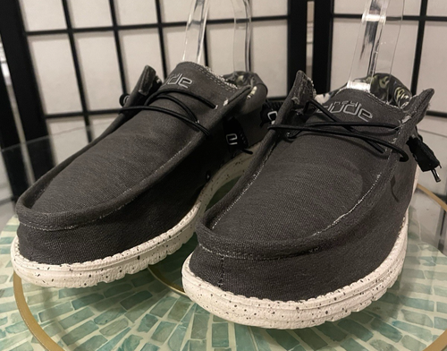 Men’s Lt Black HEY DUDE Slip On W/ Floral Lining In US Size 10! Summer ...