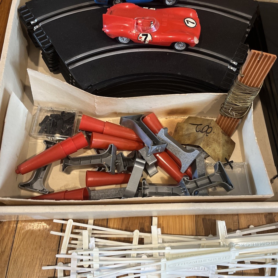 Vintage Strombecker Road Racing Slot Car Set #9950 W/Cars And Manual ...