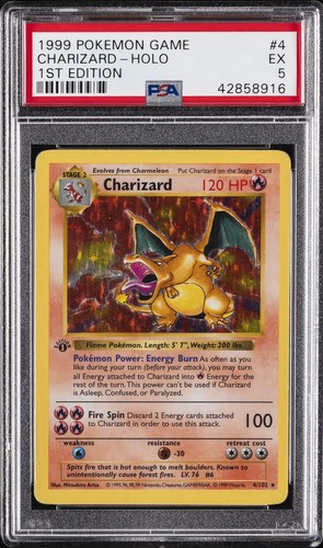 1999 POKEMON BASE SET 1ST EDITION #4 CHARIZARD-HOLO PSA 5 | eBay