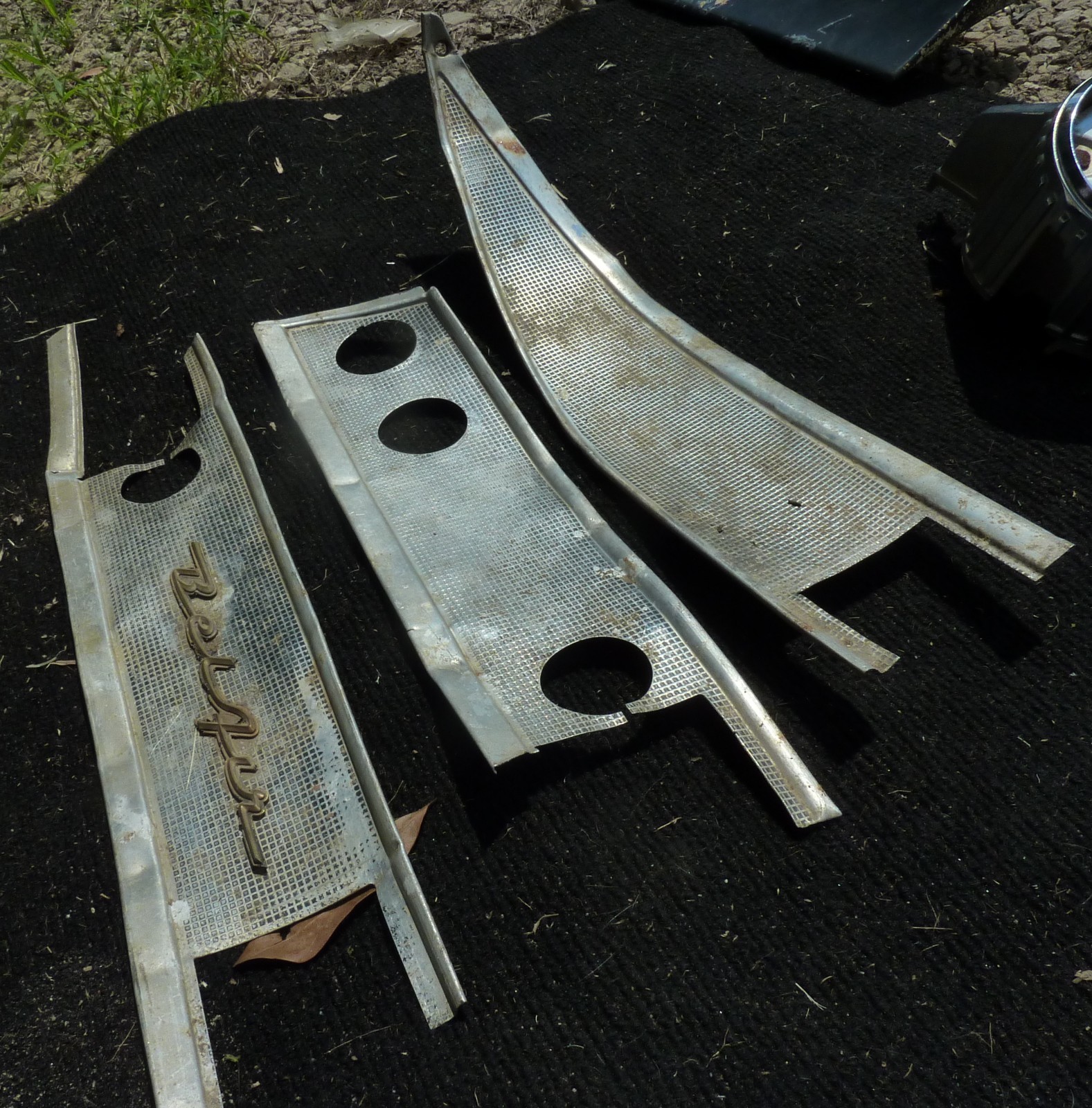 1957 57 Chevy Bel Air Center Dash Gauge Bezel Aluminum Molding Trim ...