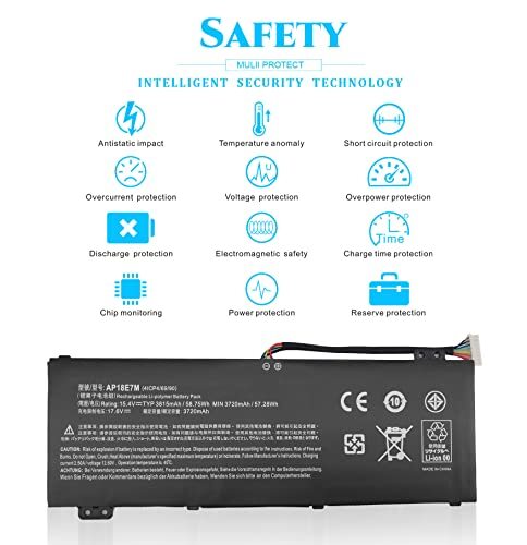 AP18E7M AP18E8M Battery for Acer Nitro 5 AN515-54 AN517-51 AN517-52 ...