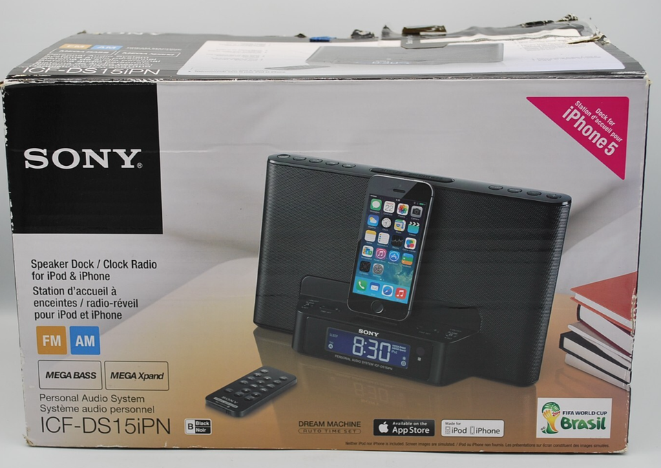 Sony Docking Station Dream Machine iPhone/iPod Dock, ICF-DS15iPN W ...
