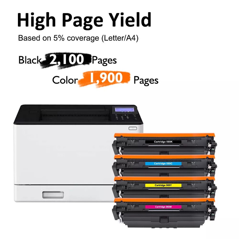 Black Toner Fits for Canon 069 LBP673Cdw LBP674Cdw MF752Cdw MF756Cx ...