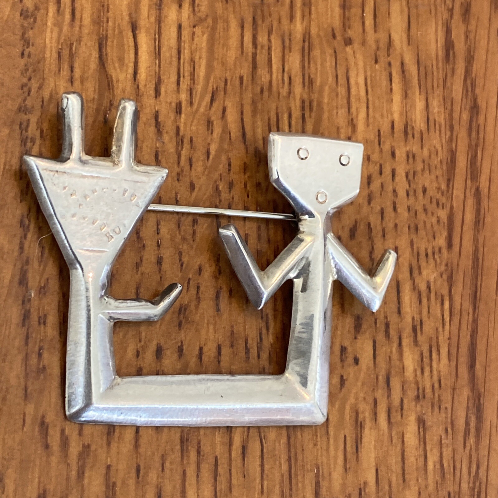 Patrick Yellowhorse Navajo large rainbow Yei Brooch s… - Gem