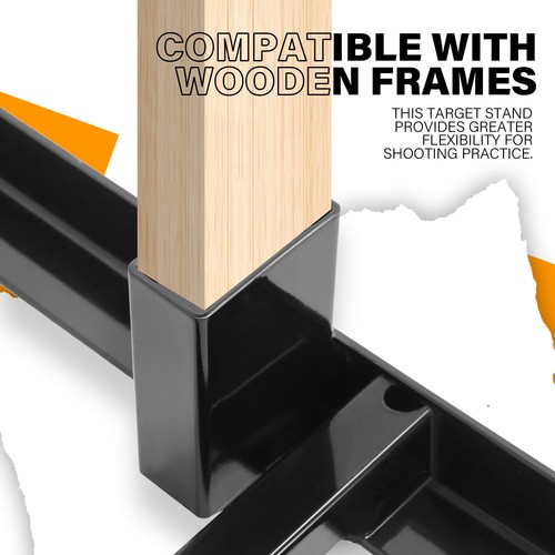 2XSteel Adjustable H Target Stand Base For Paper & Cardboard Shooting ...