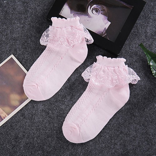 1pair Lace Sock Attractive Anti-skid Girls Lace Ruffle Socks Durable | eBay